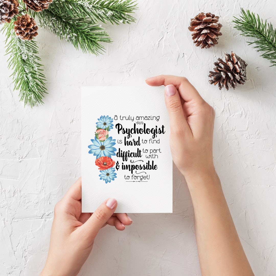 Psychologist Card Thank You Greeting Card School - Etsy Canada