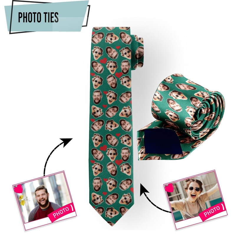 Custom Photo Ties Photo Neck Ties Personalized Faces Ties - Etsy