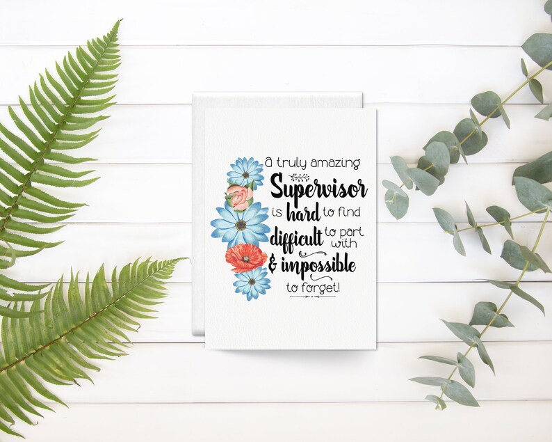 Supervisor Thank You Gift - Greeting Card, Appreciation Gift - PRO001 ...