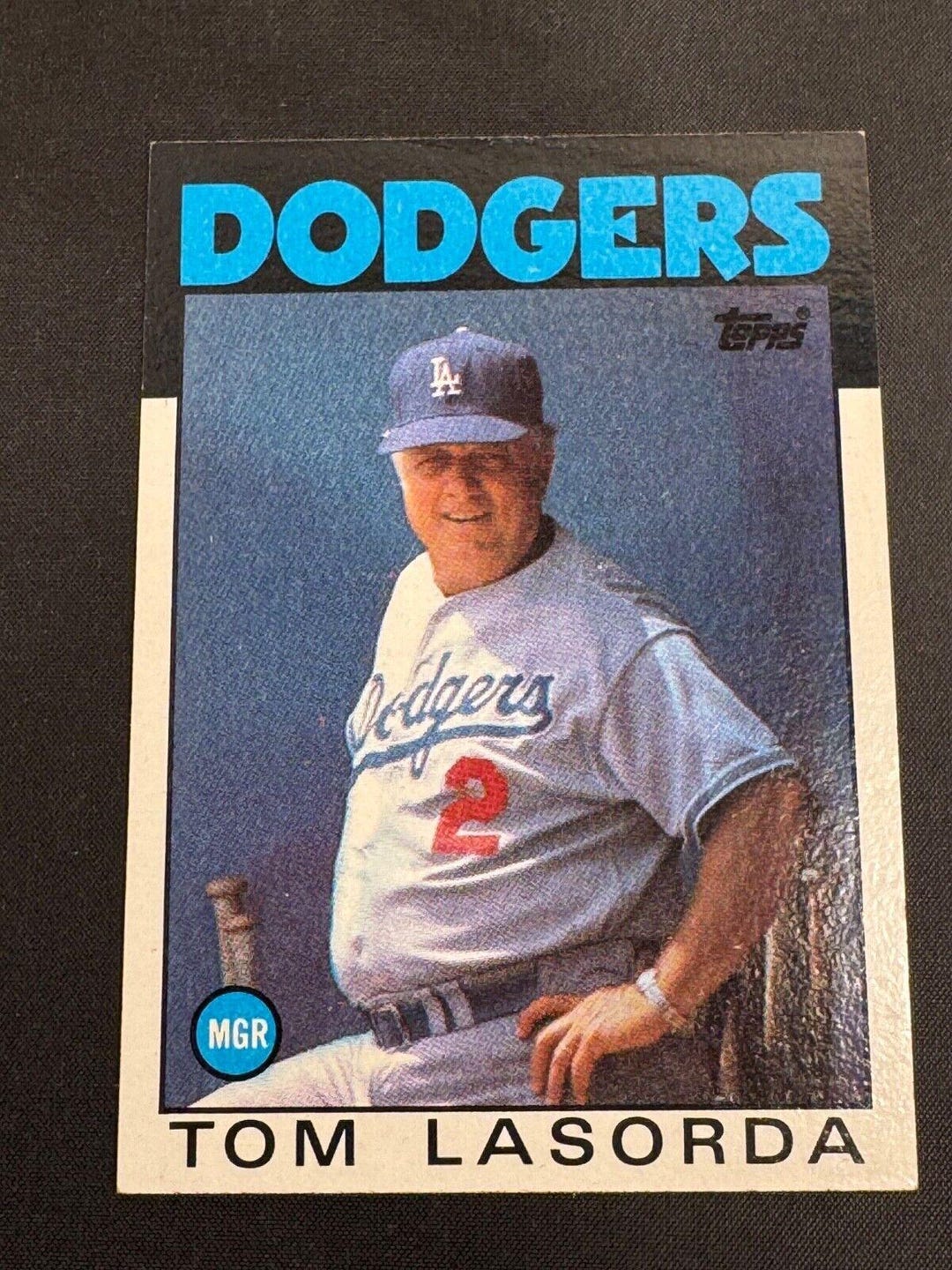 1986 Tom Lasorda Los Angeles Dodgers Topps Baseball #291 Trading Card ...