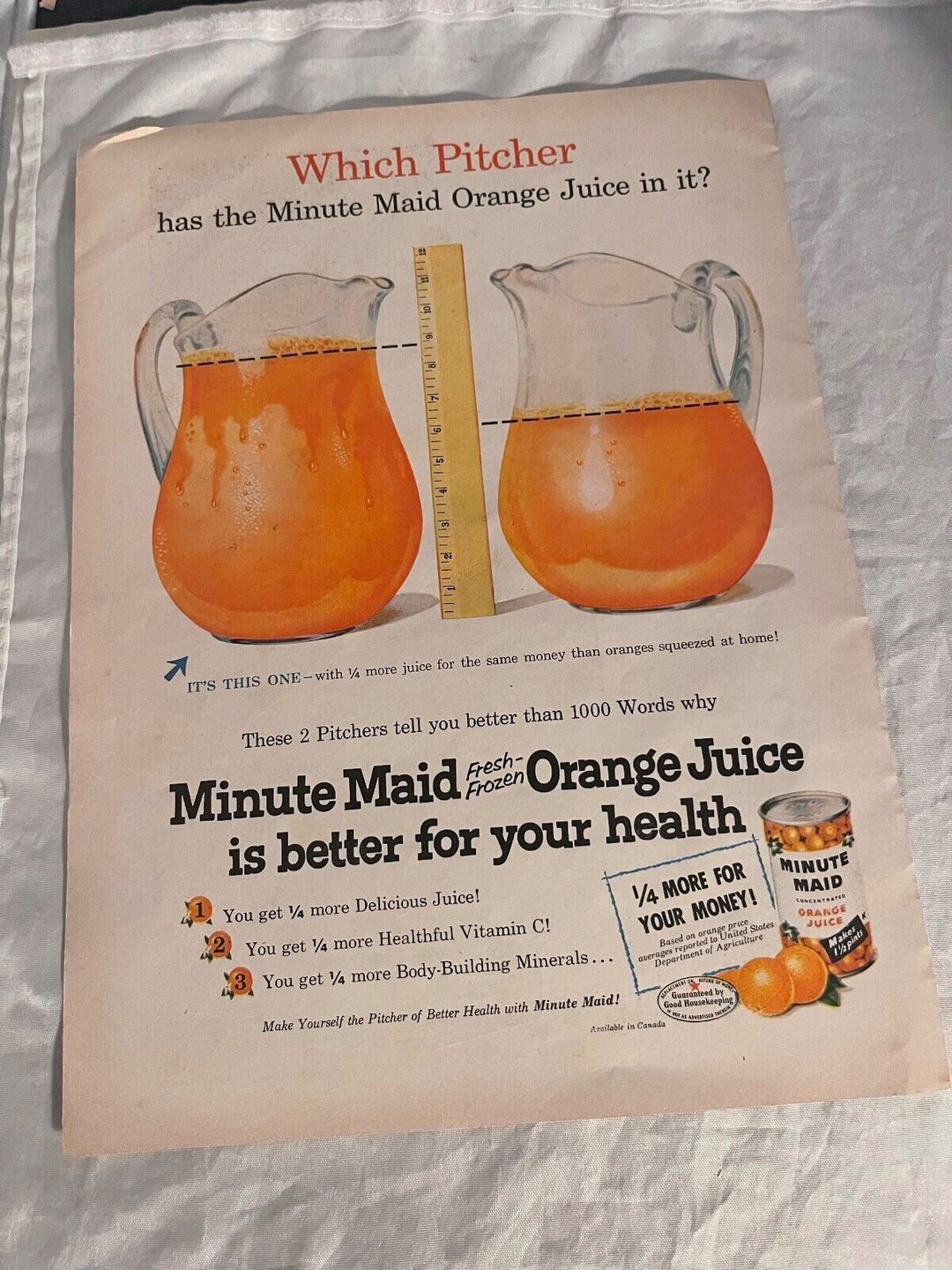 October 1955 Western Family Magazine Minute Maid Orange Juice & Soft ...