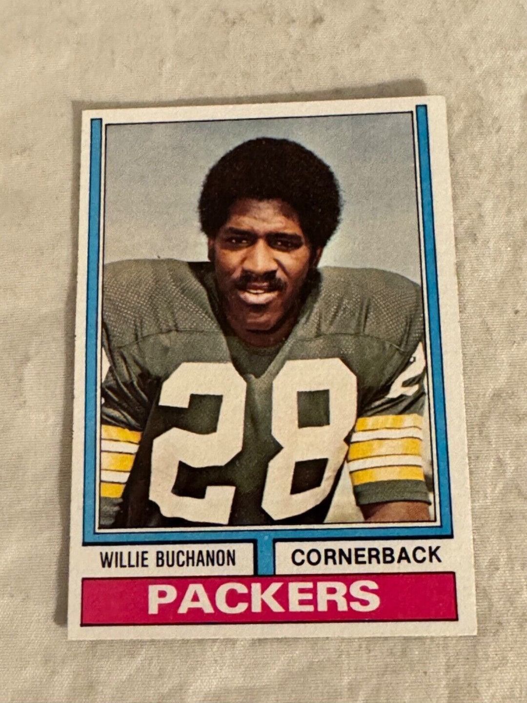 1974 Topps Willie Buchanon Green Bay Packers NFL Football 292 Trading ...