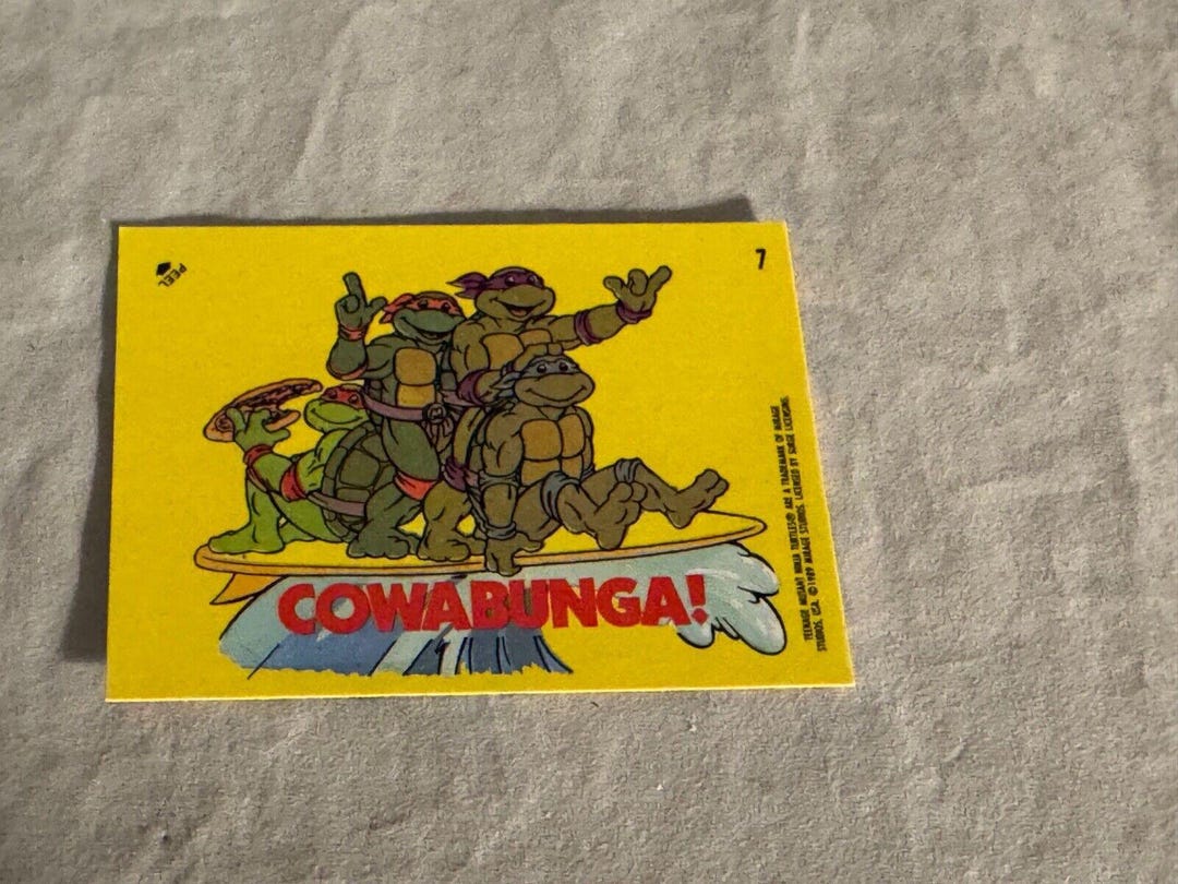 1989 Topps Teenage Mutant Ninja Turtles Cowabunga #7 Trading Card ...