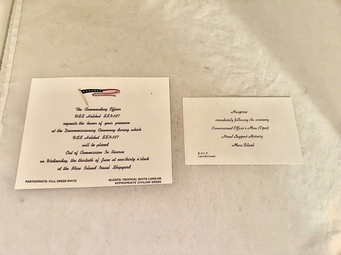 1978 US Navy Commanding Officer USS Seawolf SSN 575 Change of Command ...