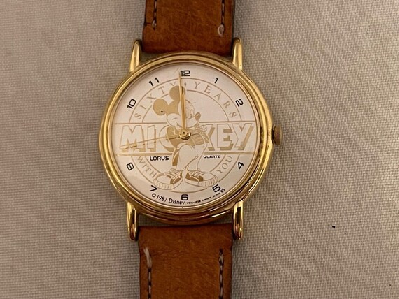 1987 Disney Lorus Now 60 Years Mickey Mouse Watch - Gem