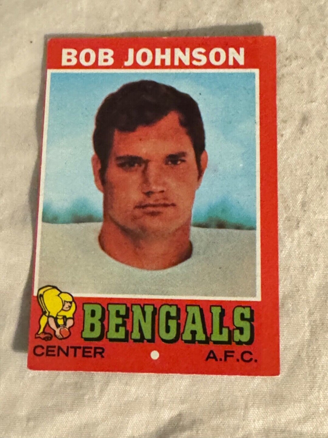 1971 Vintage Bob Johnson Cincinnati Bengals Topps #208 Football Trading ...