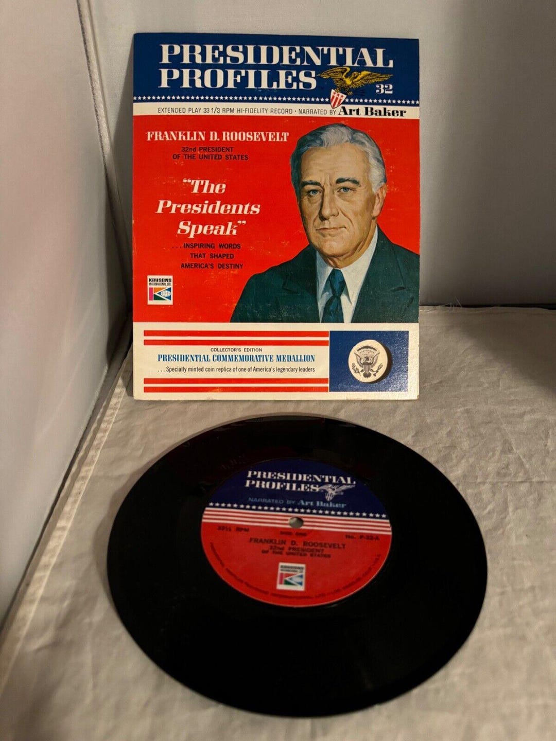 1966 Presidential Profiles Franklin D. Roosevelt 33 1/3 Kaysons Int ...