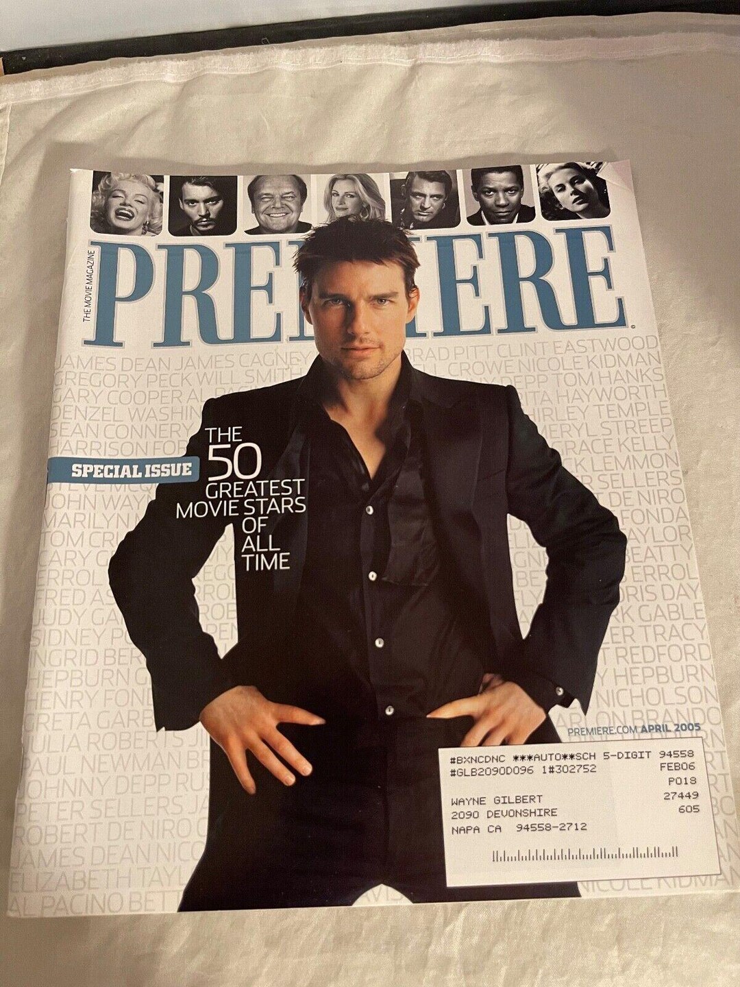 April 2005 Premiere Movie Magazine 50 Movie Stars of All Time Tom ...