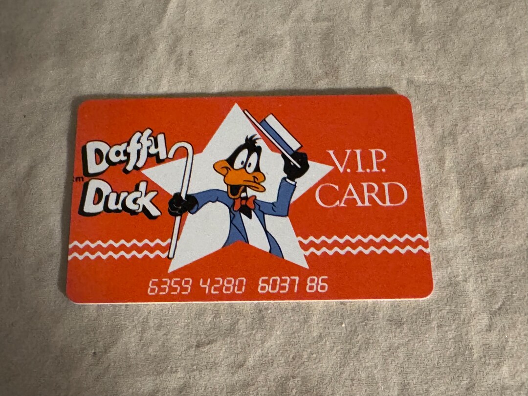 1989 Warner Brothers Daffy Duck V.I.P. Card - Etsy