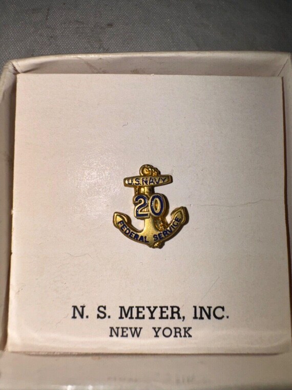 US Navy 20 Year Length Of Federal Service Emblem Post… - Gem