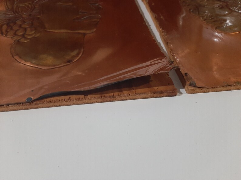 2 MCM 60s Embossed Raised Relief Copper Portrait Asian Woman Wall Art ...