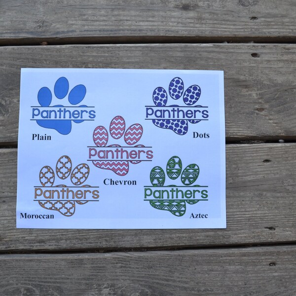 Chevron Paw Print - Etsy