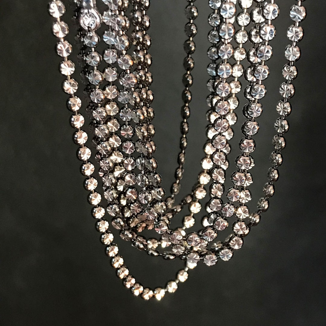 Station Chains, Diamond Cut, Station Chain Necklace, 925 Sterling ...