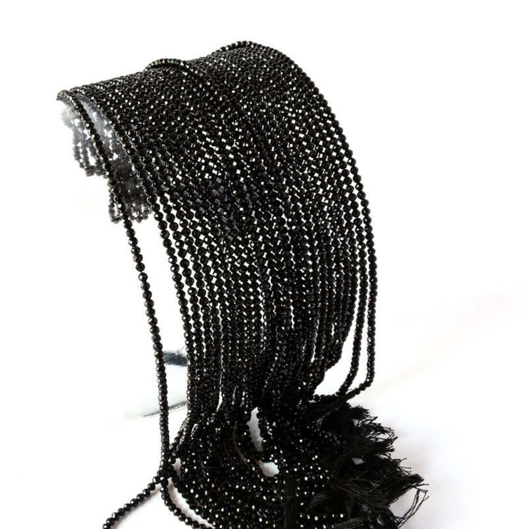 3.2mm Round Black Spinel Beads, Calibrated Spinel Gemstone Bead Jewelry ...