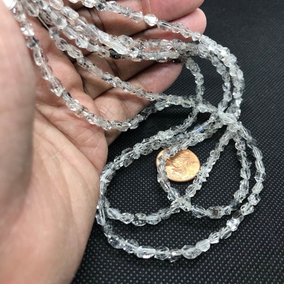 Herkimer Diamond Quartz 6x4 to 5x3 Mm Appx.free Form Bead 100% Natural ...