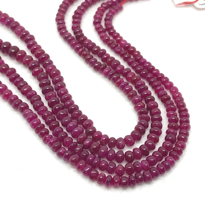 Natural Ruby Beads - Etsy