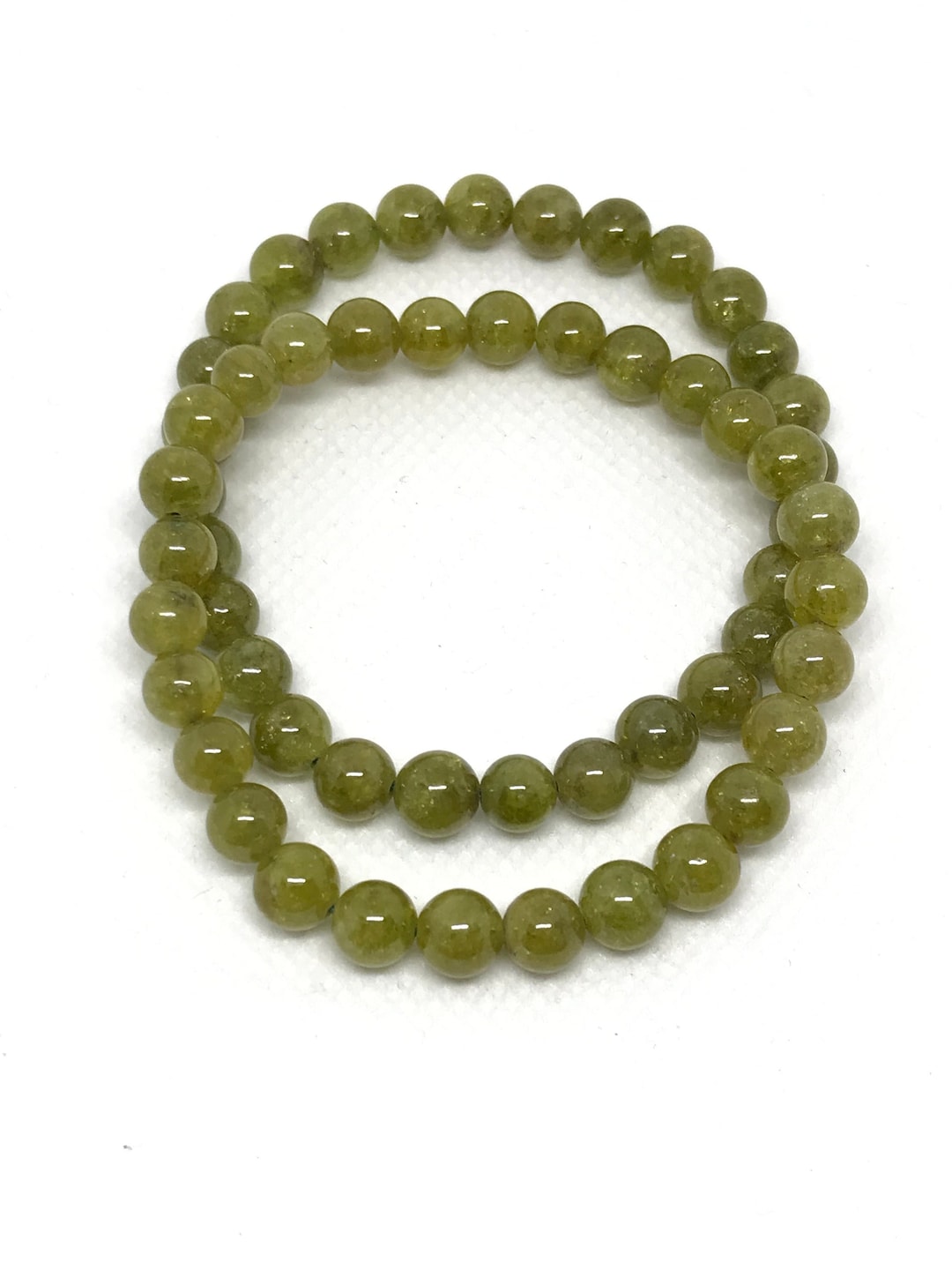 Natural Tsavorite Bracelet,6.5mm Garnet Bead Bracelet for Women ...
