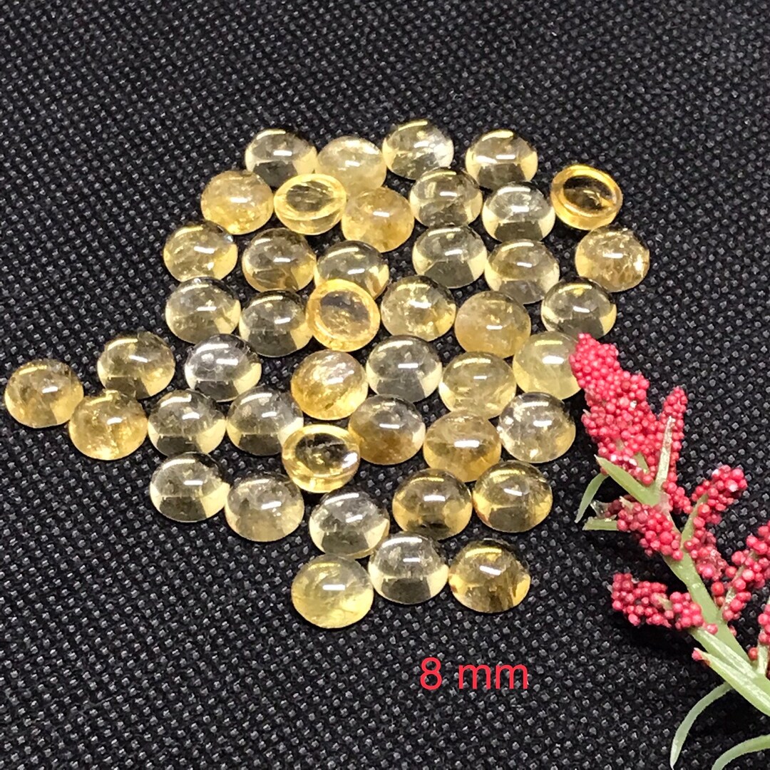 100% Natural Citrine, 8 Mm Citrine for Necklace, AAA Citrine Gemstone ...