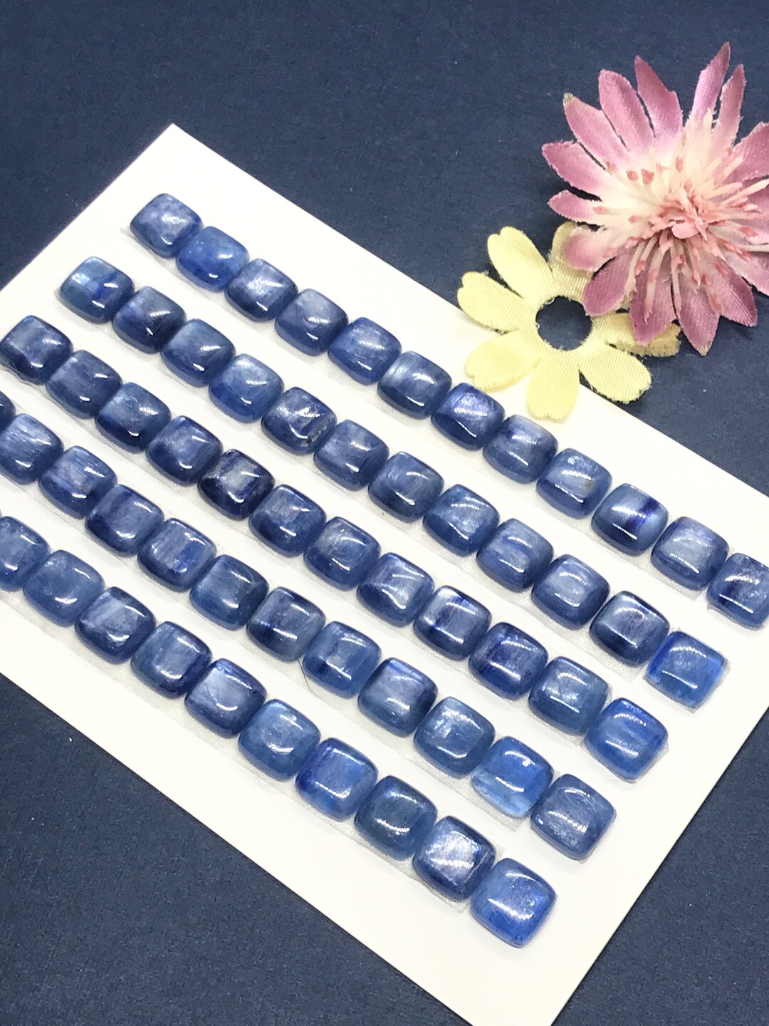 AAA 100% Natural Kyanite, , 4/6/8MM Loose Kyanite Gemstone, Cabochon ...