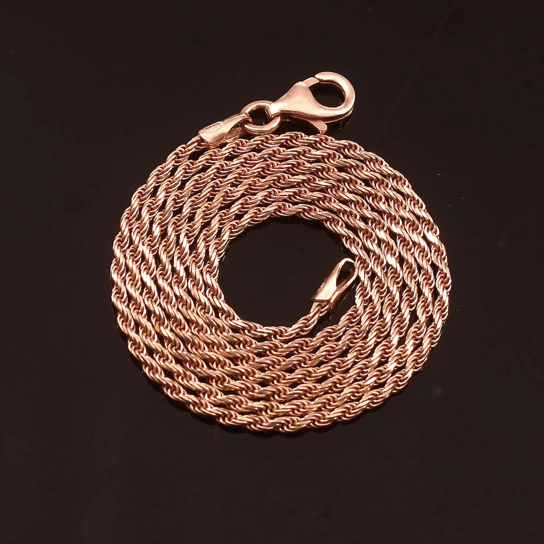 Snake Chain's, 2mm Rose Gold Snake Chain Necklace for Men's, High ...