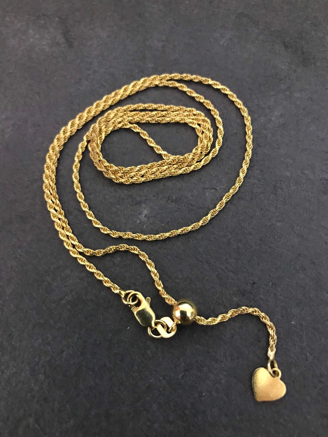 Italian Rope Chain With Heart, 22 Inch Silver Rope Chain, 925 Sterling ...