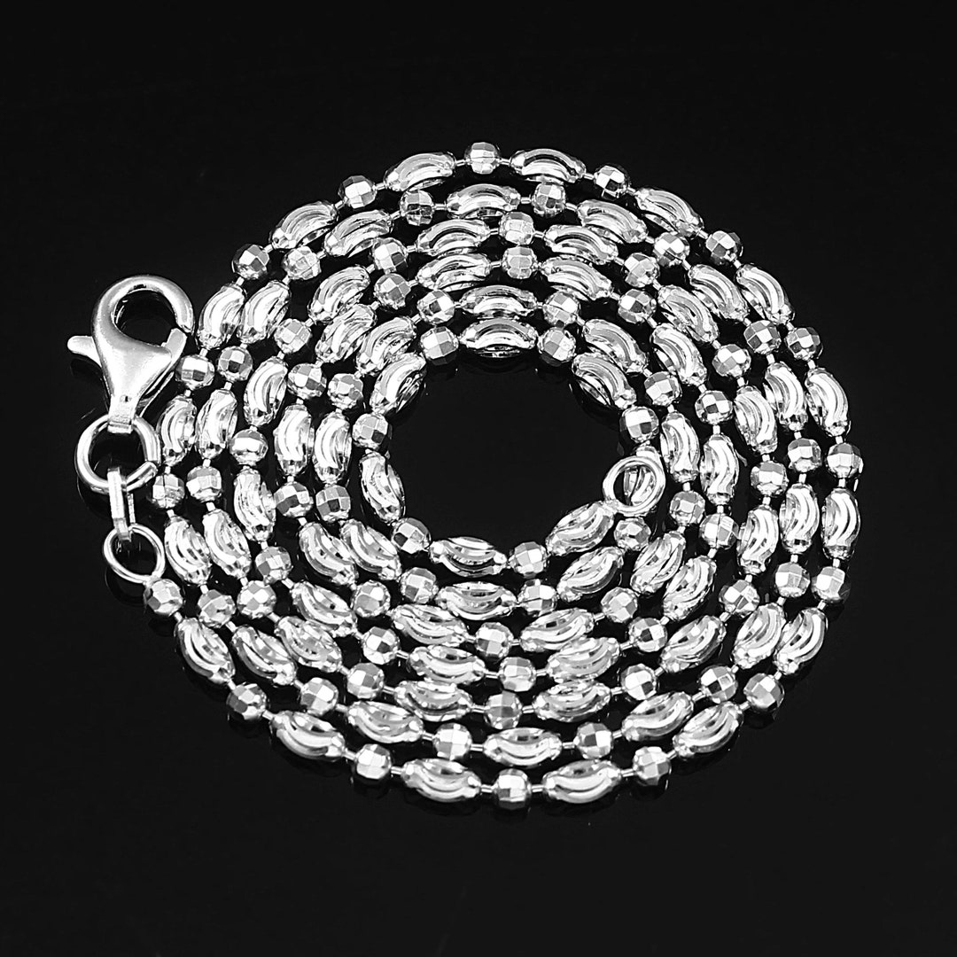 Unique Barrel Chains, 925 Sterlig Silver Barrel Chain Necklace for ...