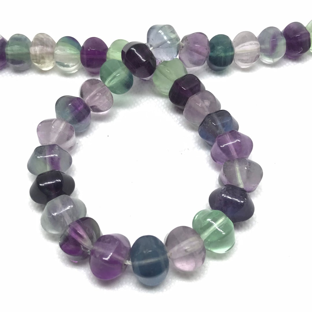 Natural Fluorite Beads, 12.5mm Fancy Shape Rainbow Fluorite Bead ...