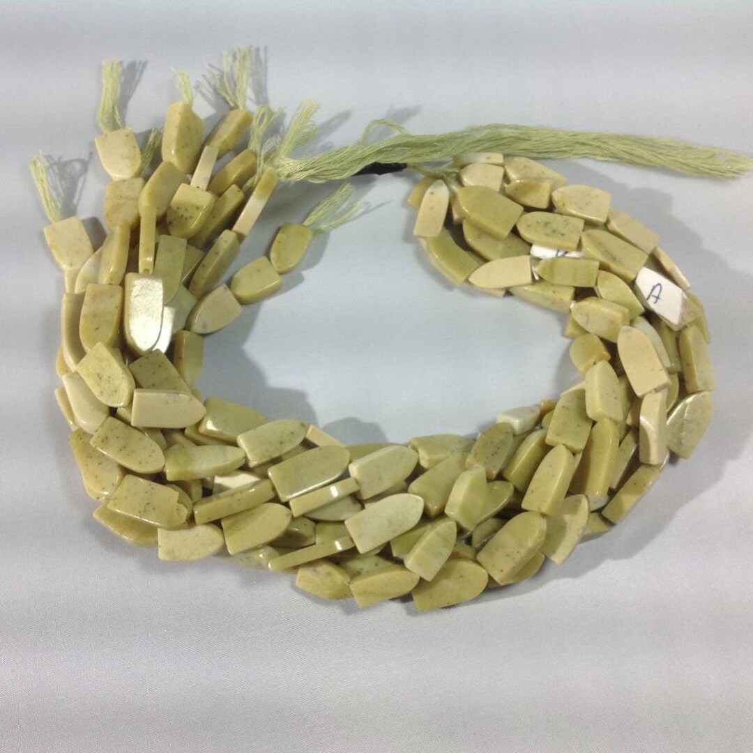 Natural Green Gaspeite Beads, 10x15mm Arch Shape Gaspeite Gemstone for ...