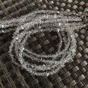 Herkimer Diamond Beads, 3x6mm - 3x10mm Faceted Beaded Necklace, 100% ...