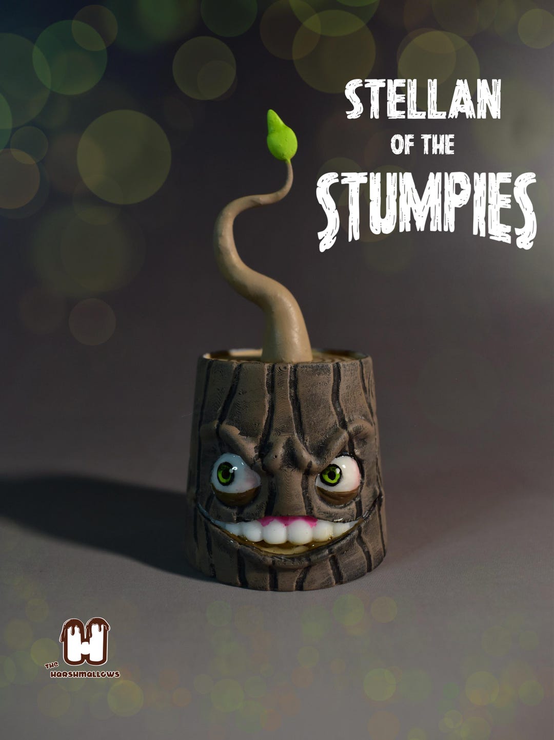 Stellan Stumpy Original One of a Kind Solid Resin Hand Painted ...