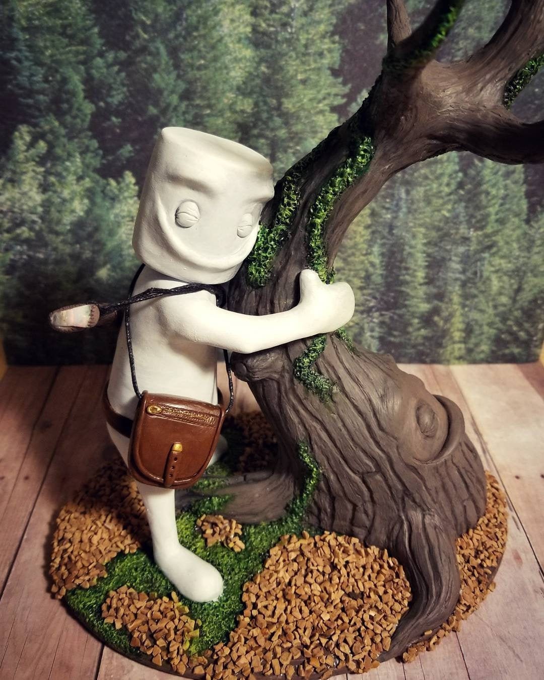 Tree Hugger, Original Art, Whimsical Tree Gift, Nature Lover, Home ...