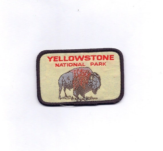 Vintage Yellowstone National Park With Buffalo Patch | Etsy