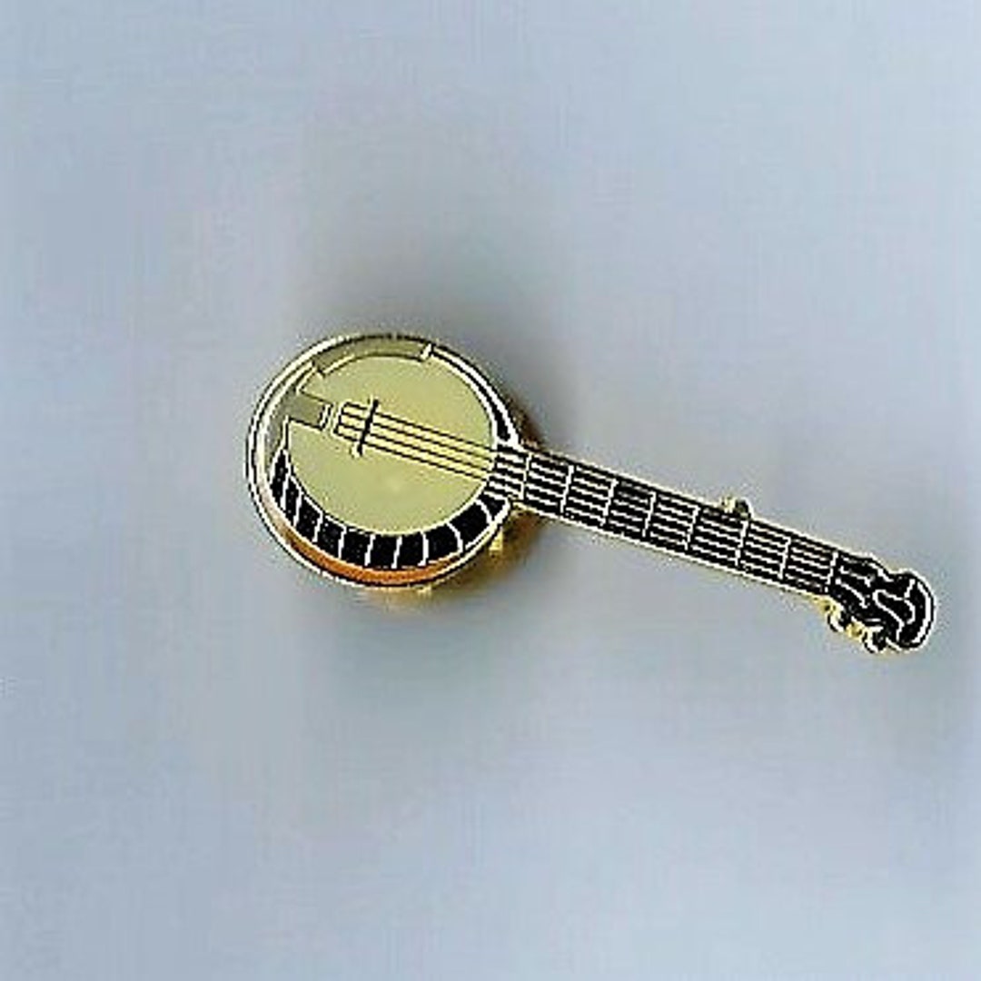 Vintage Banjo Black Frame Hat/lapel Pin - Etsy