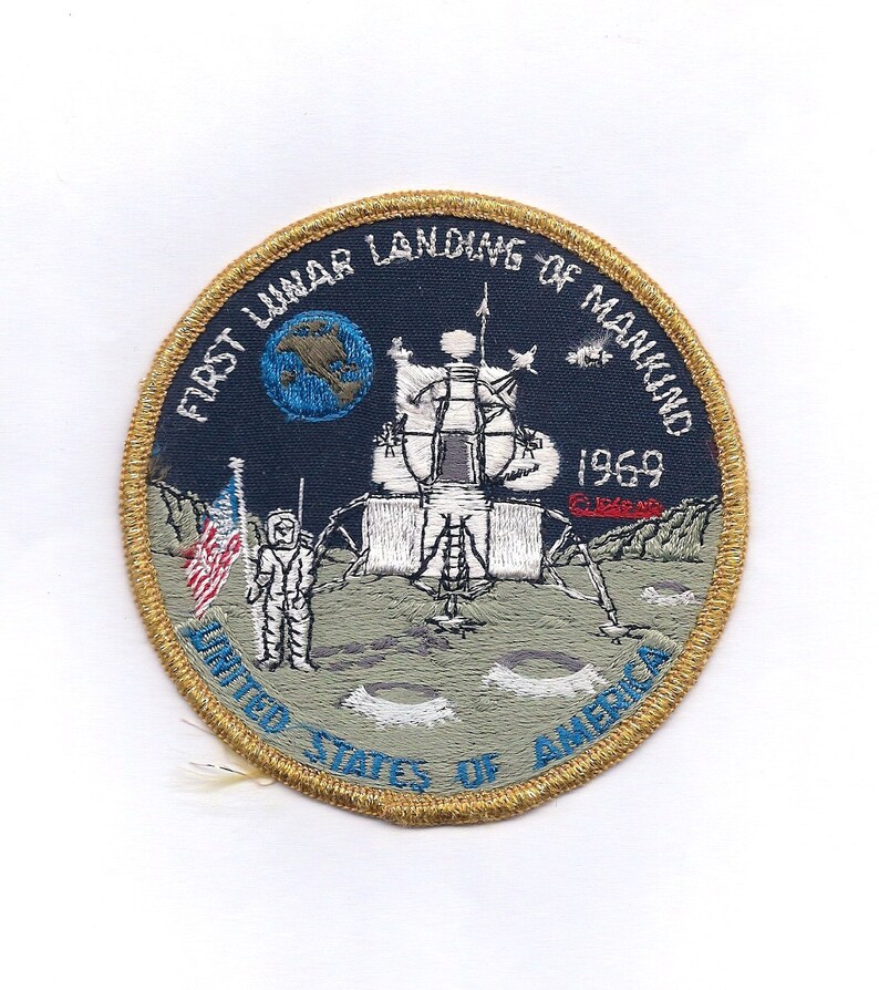 Vintage First Lunar Landing of Mankind Apollo 11 Large NASA Mission ...