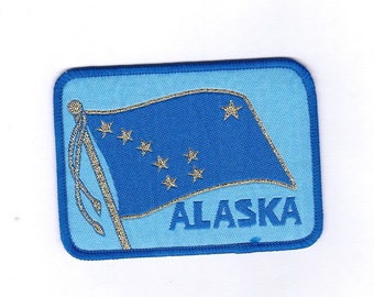 Alaska State Flag Vintage Travel Patch - Etsy