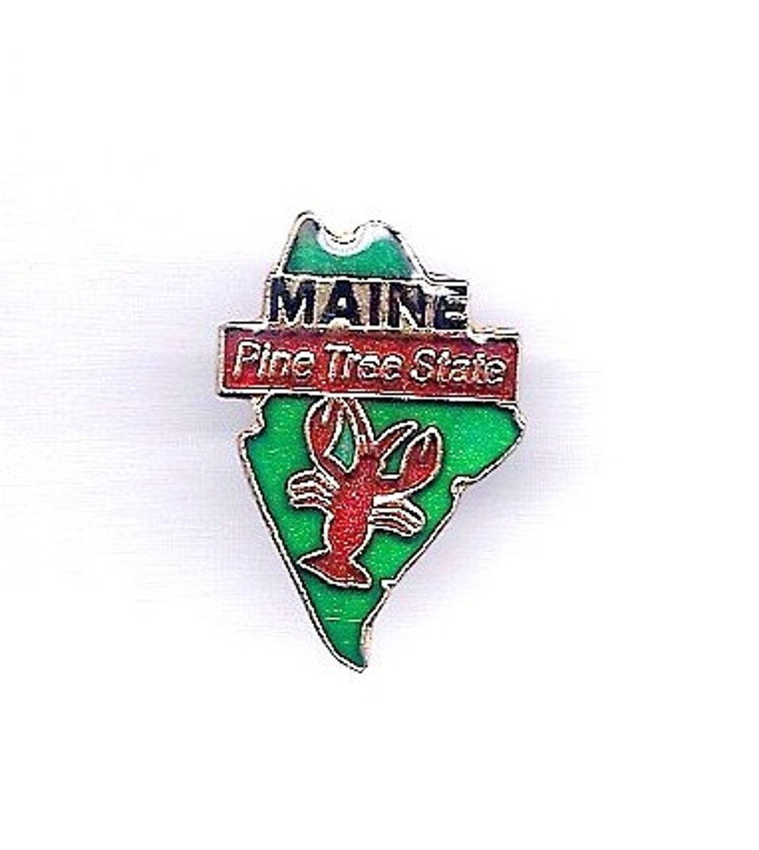 Vintage Maine Pine Tree State Hat/lapel Pin - Etsy