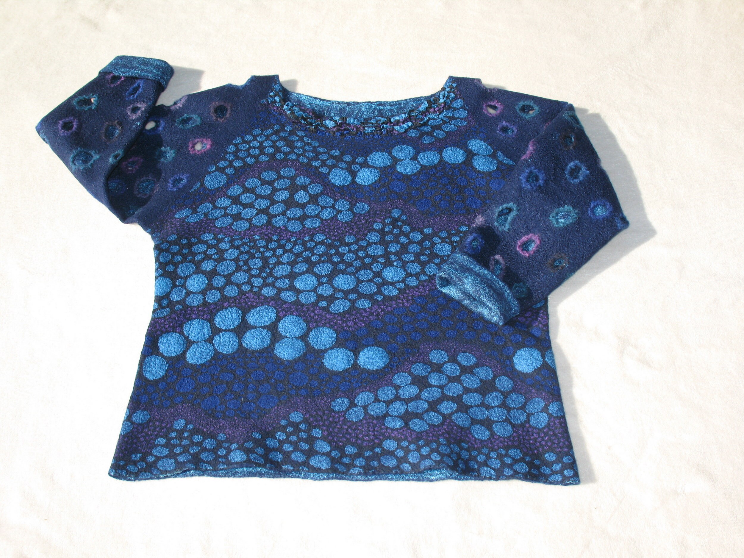 Felted Pullover, Sweater, Jumper happy Bubbles Felt Clothes - Etsy