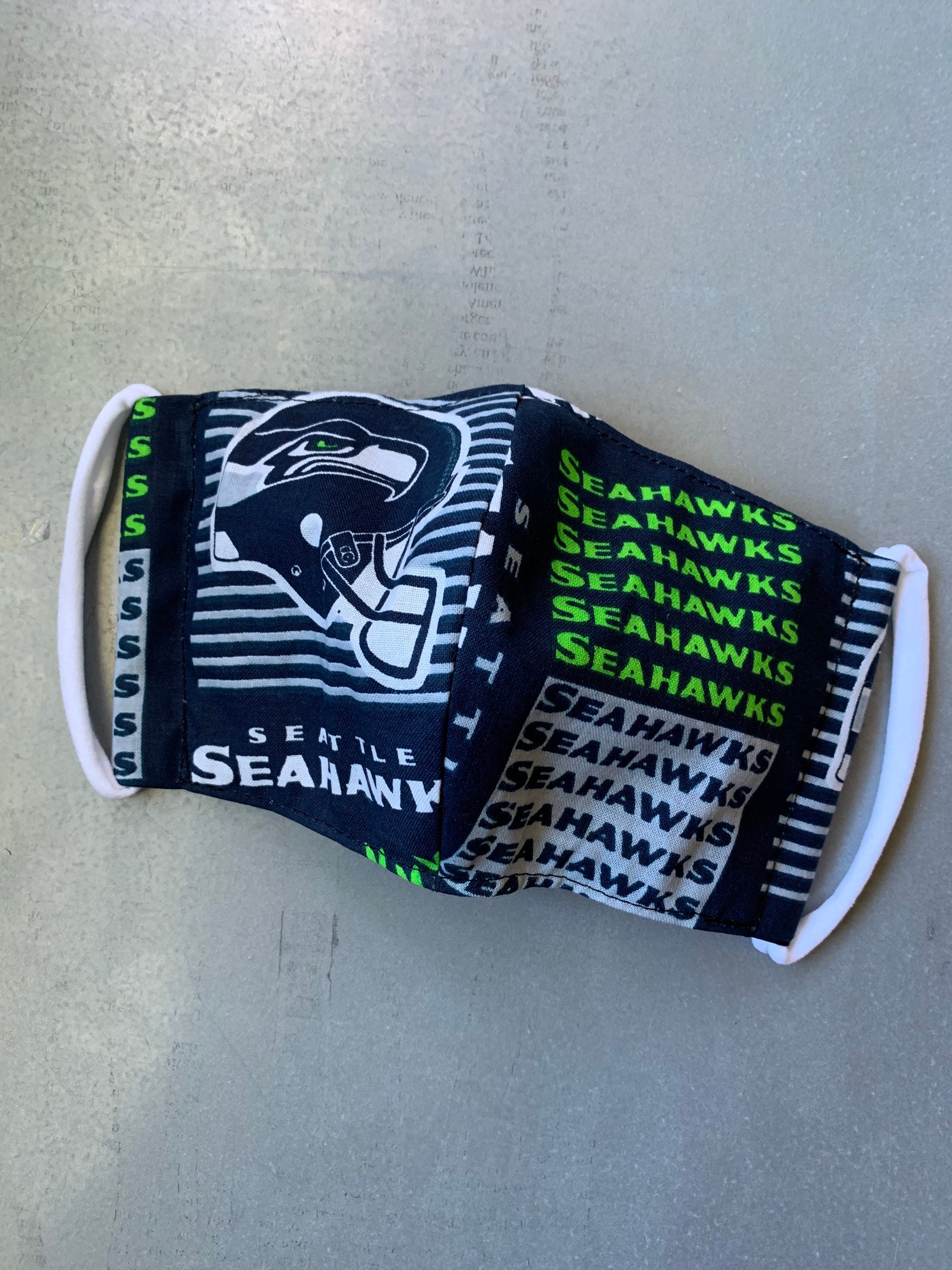 Adjustable Kids Adult Womens Mens face mask NFL Seattle | Etsy