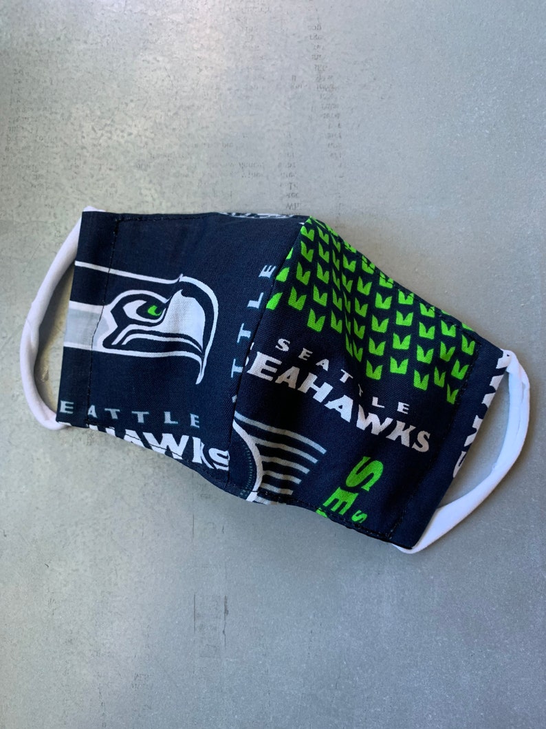 Adjustable Kids Adult Womens Mens Face Mask NFL Seattle - Etsy