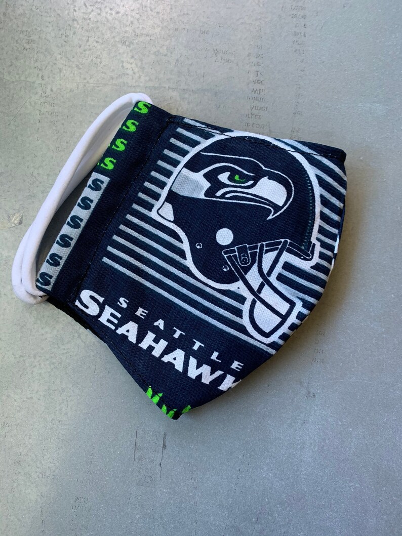 Adjustable Kids Adult Womens Mens Face Mask NFL Seattle - Etsy