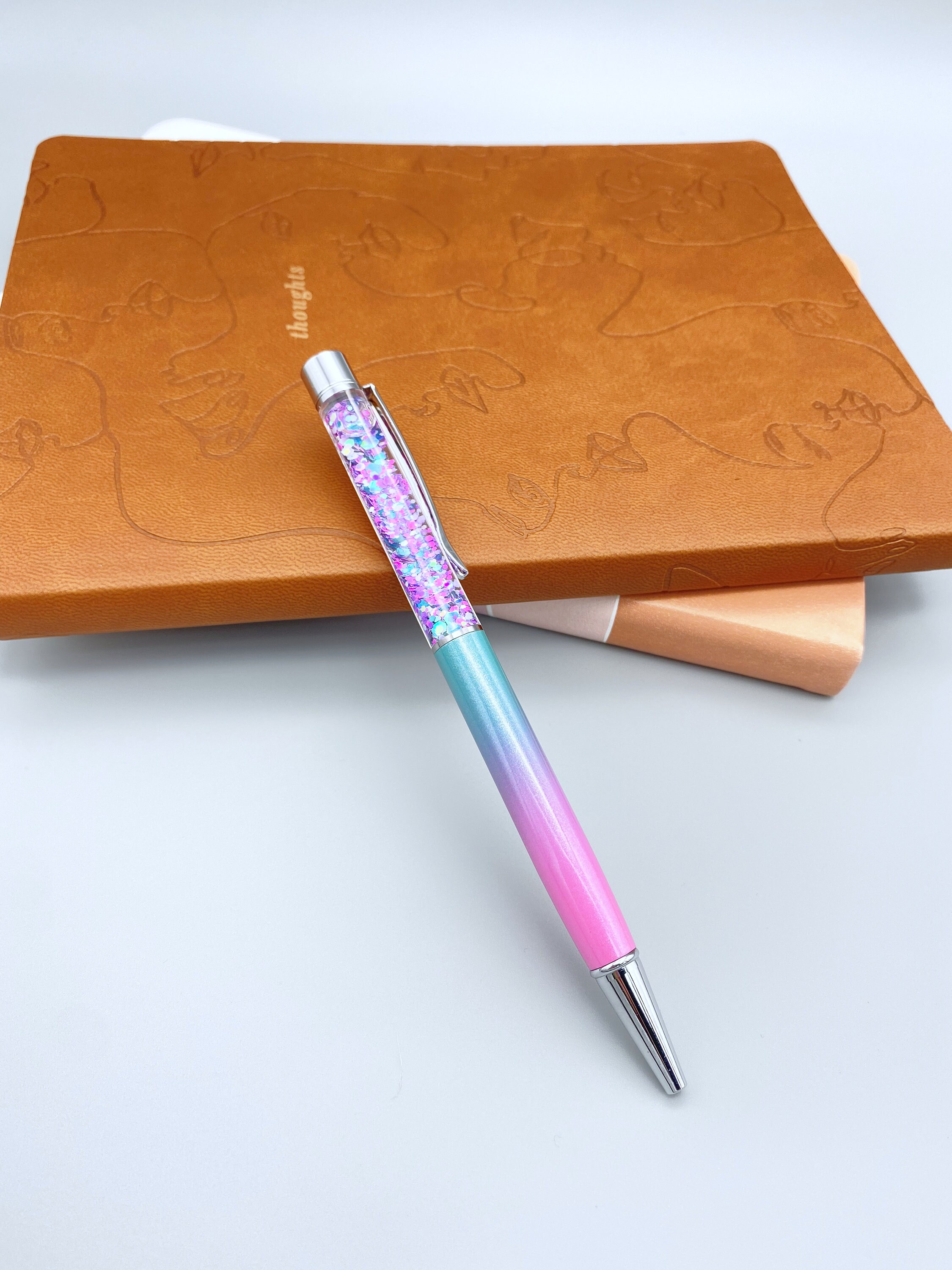 Cotton Candy Ombre Ballpoint Pen With Floating Glitter - Etsy