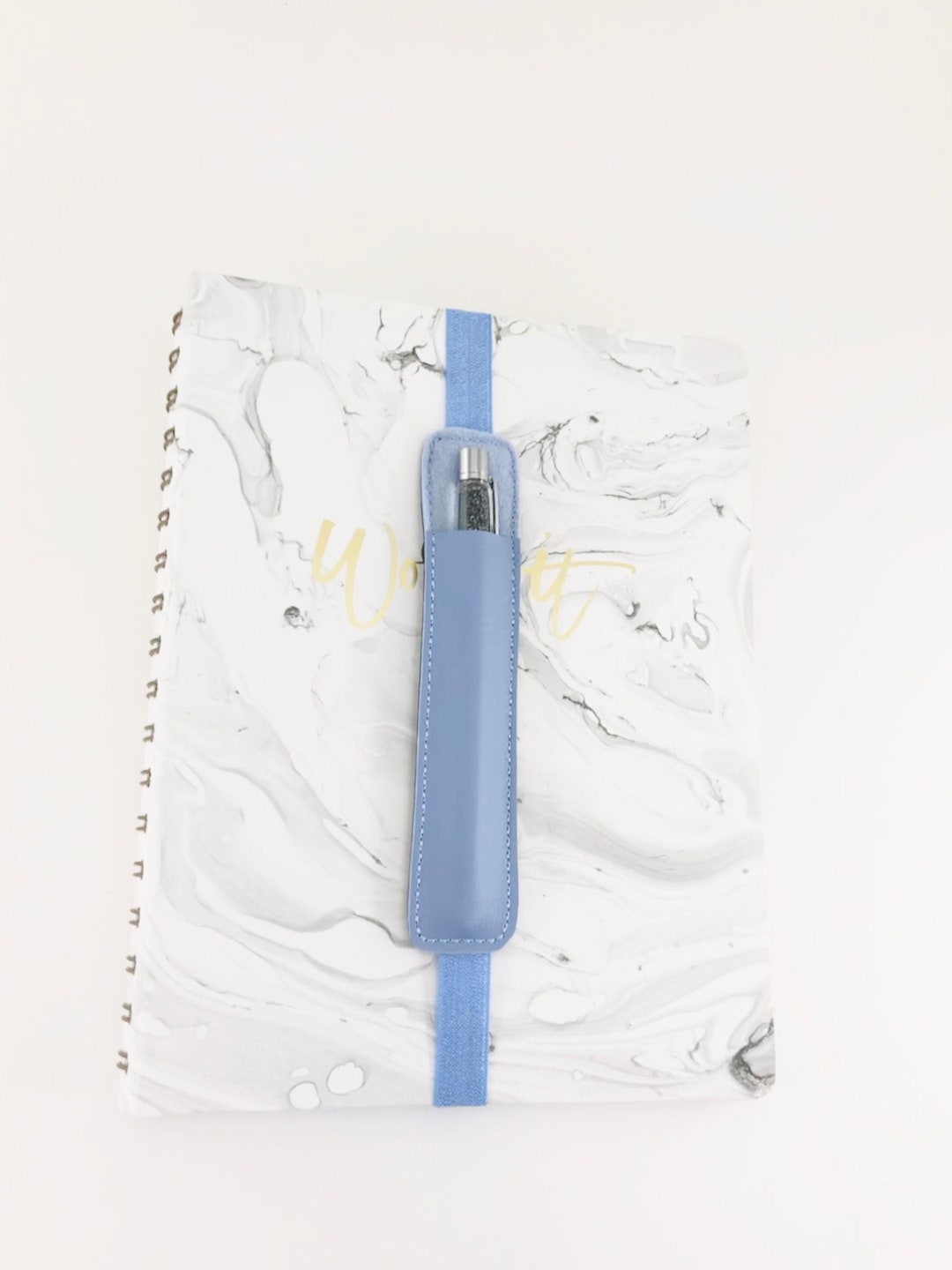 Cornflower Blue Planner Pen Holder, Notebook Pen Holder Band, Planner ...