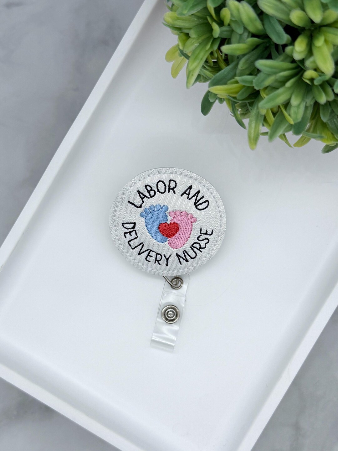 Labor and Delivery Nurse Badge Reel, Medical ID Holder, Hospital Staff ...