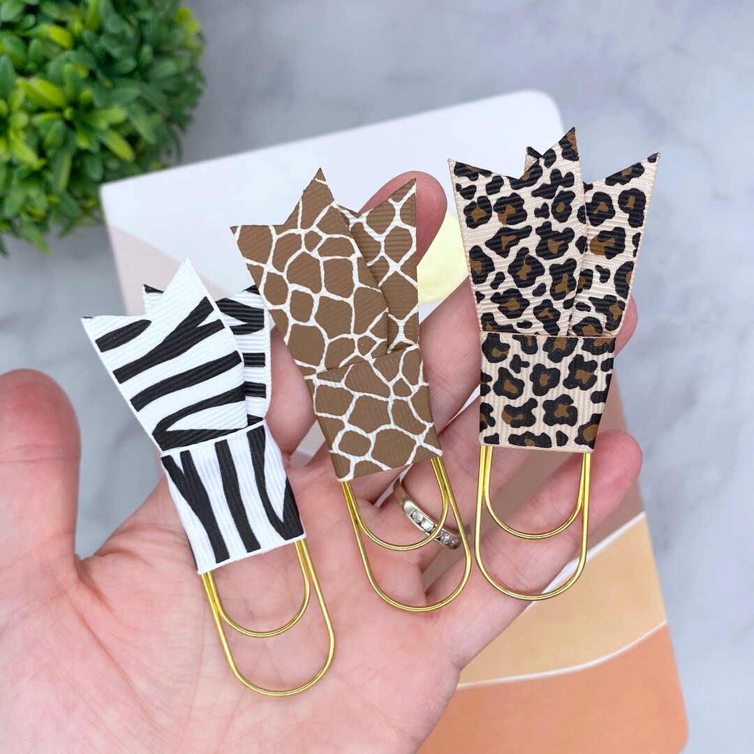 Safari Chic Animal Print Planner Clips Set of 3 - Etsy