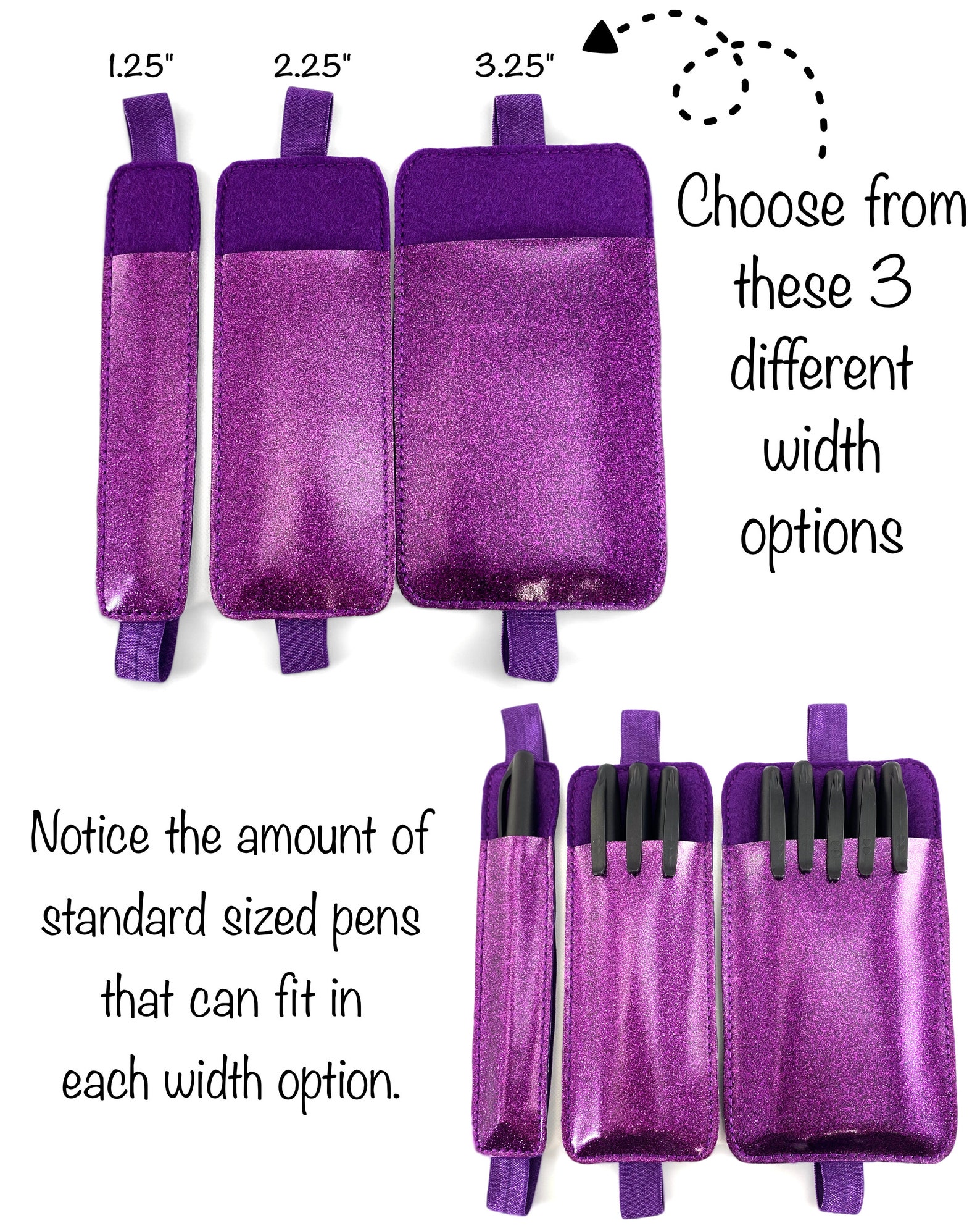 Holographic Champagne Pink Notebook Pen Holder Planner Pen | Etsy