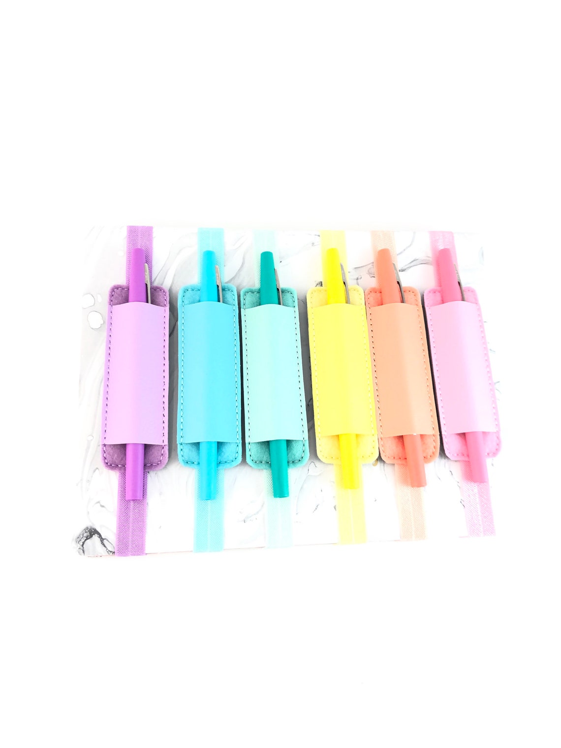 Pastel Mini Notebook Pen Holder 4 Inch Pen Holder Planner | Etsy