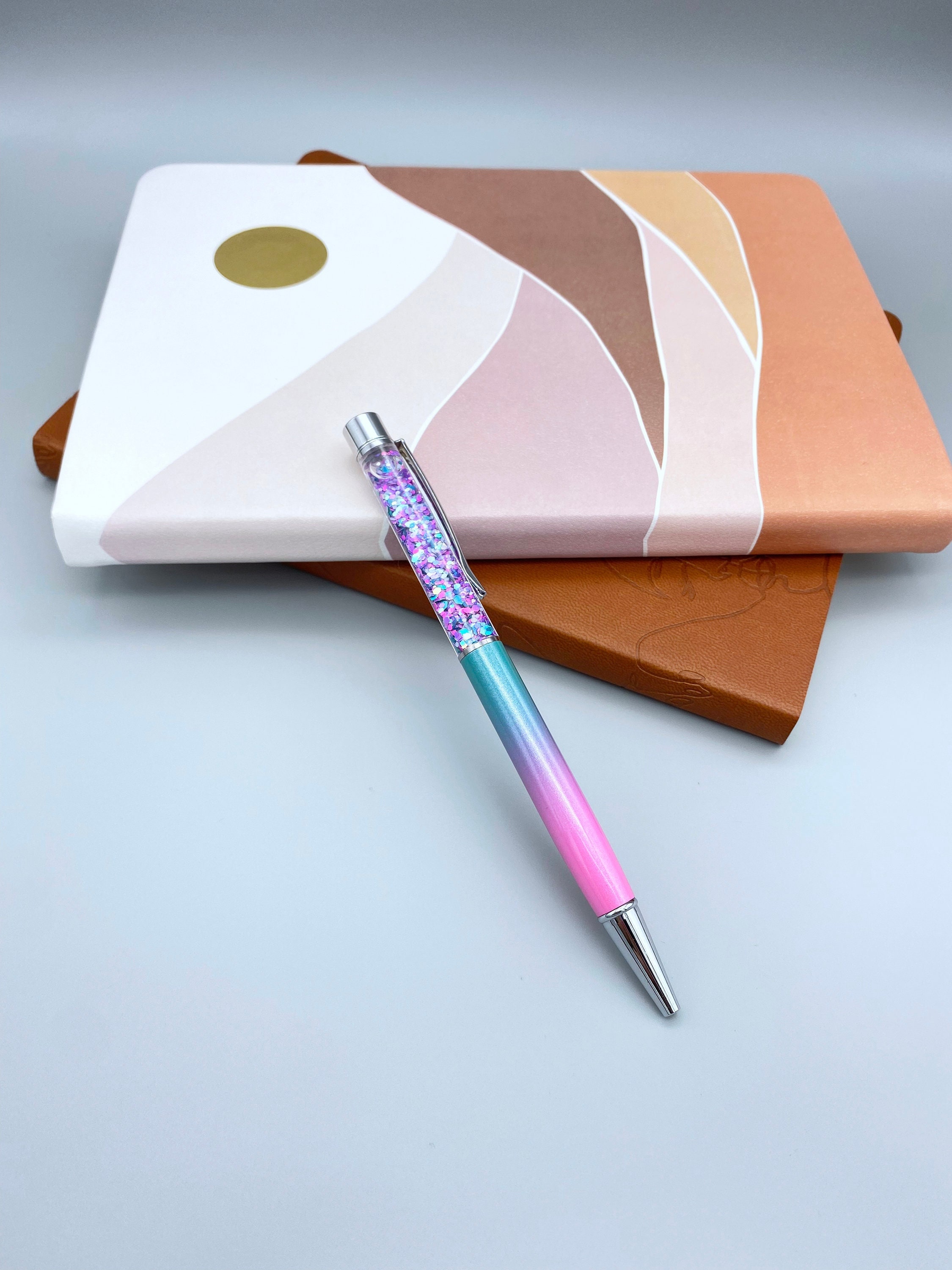 Cotton Candy Ombre Ballpoint Pen With Floating Glitter - Etsy