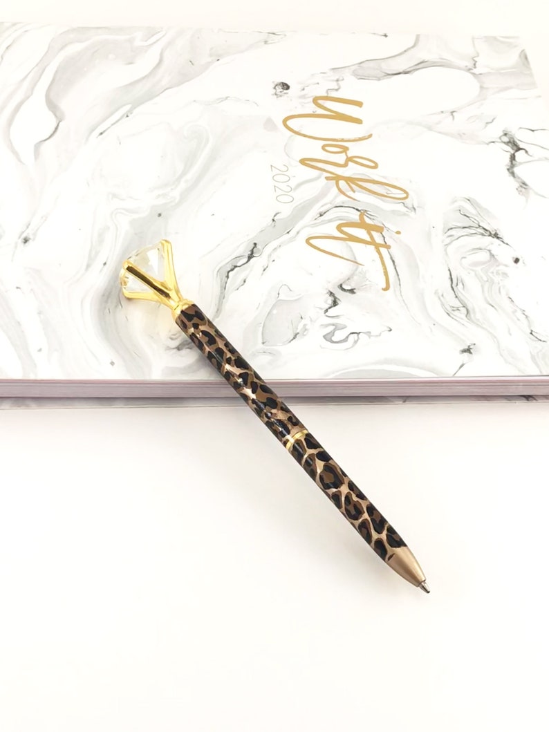 Leopard Print Diamond Pen Metal Ball Point Pen | Etsy
