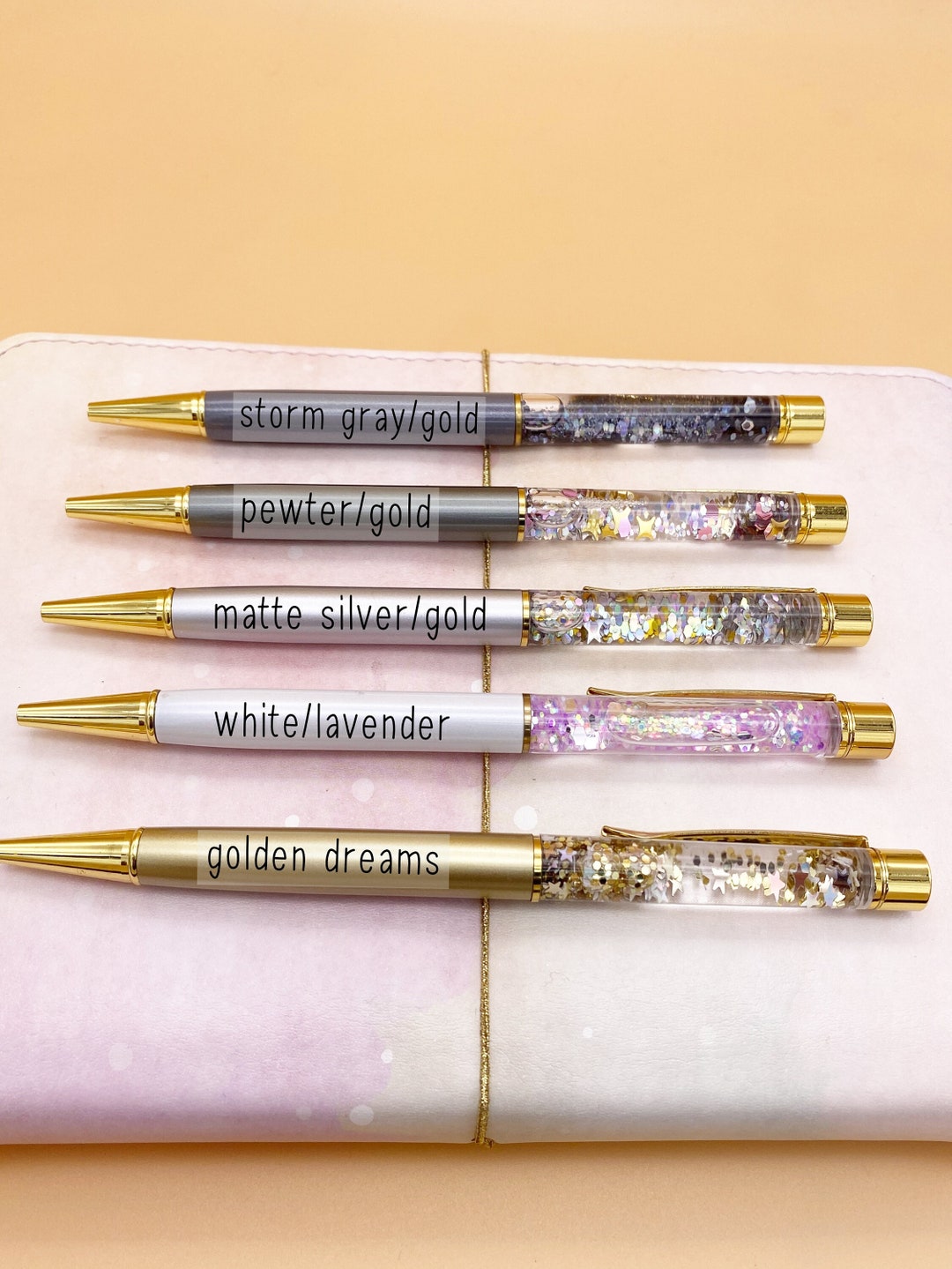Floating Glitter Pens, Metal Ballpoint Pens, Refillable Pens, Glitter ...