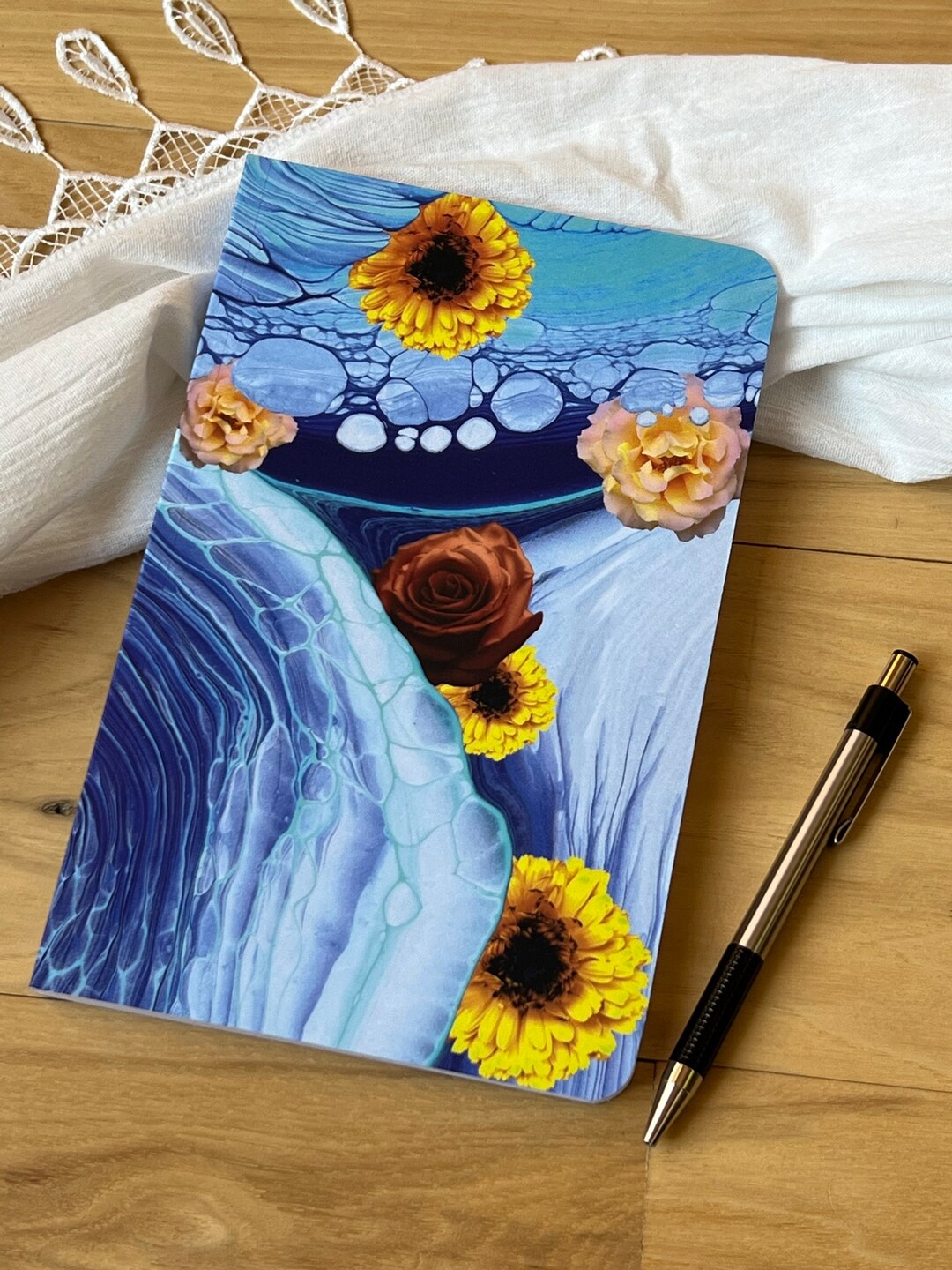 Floral Art Journal: Colorful Flower Notebook, Unlined Pages - Etsy